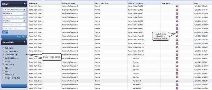 Pending Work Order List View